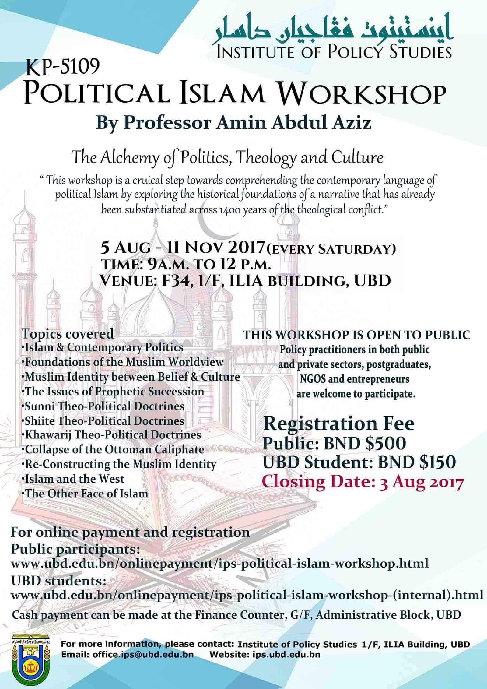 Political Islam Workshop - Institute of Policy Studies, Universiti ...