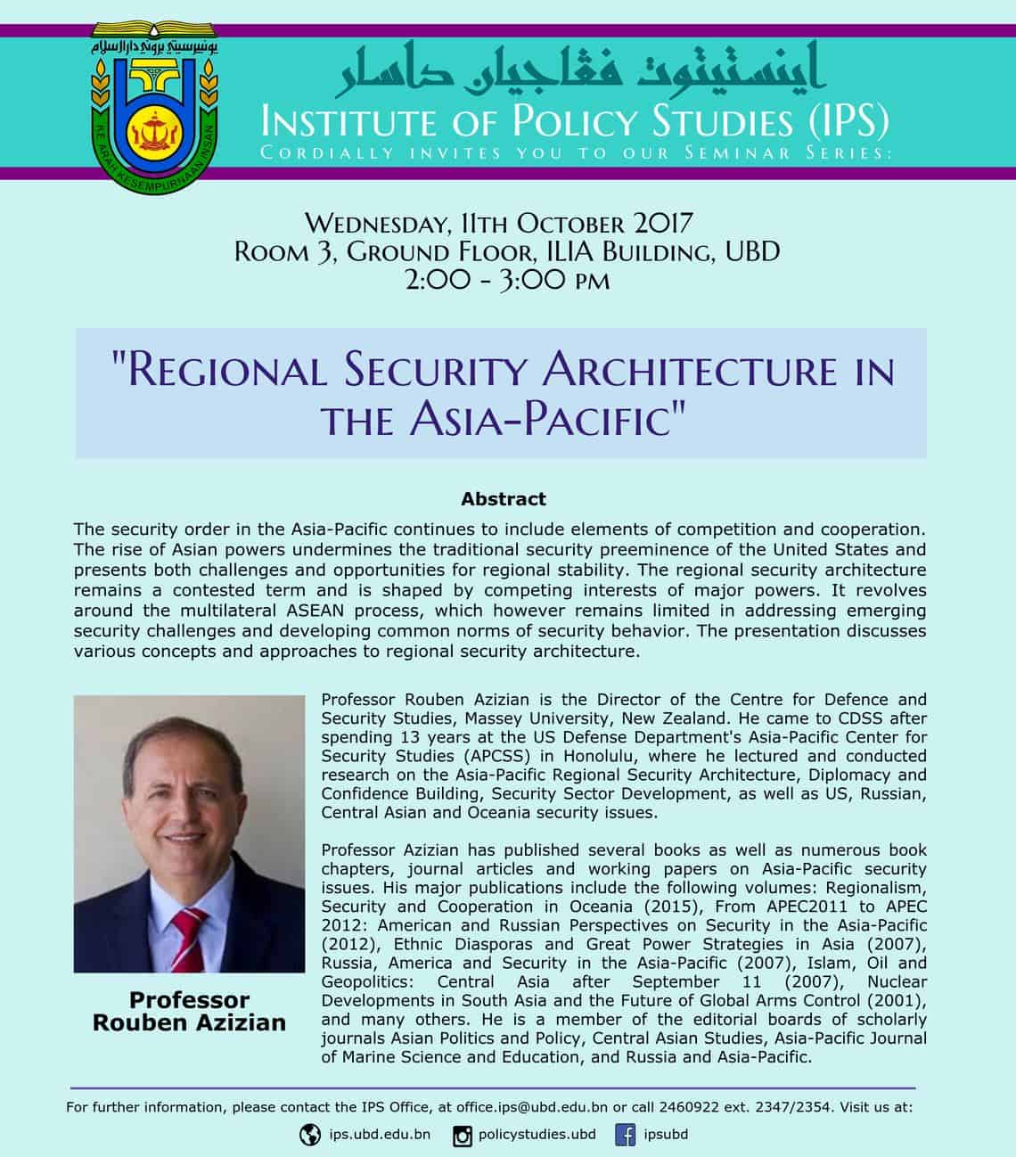 Regional Security Architecture in the Asia-Pacific - Institute of ...