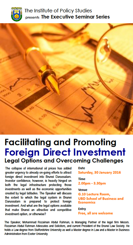 Facilitating and Promoting Foreign Direct Investment - Institute of ...