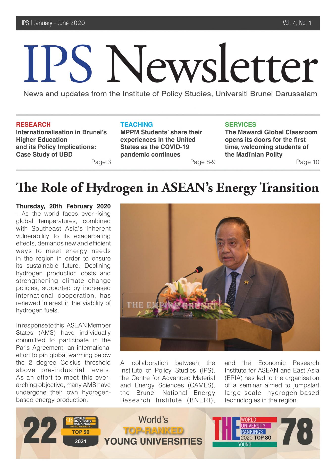 Newsletters - Institute of Policy Studies, Universiti Brunei Darussalam